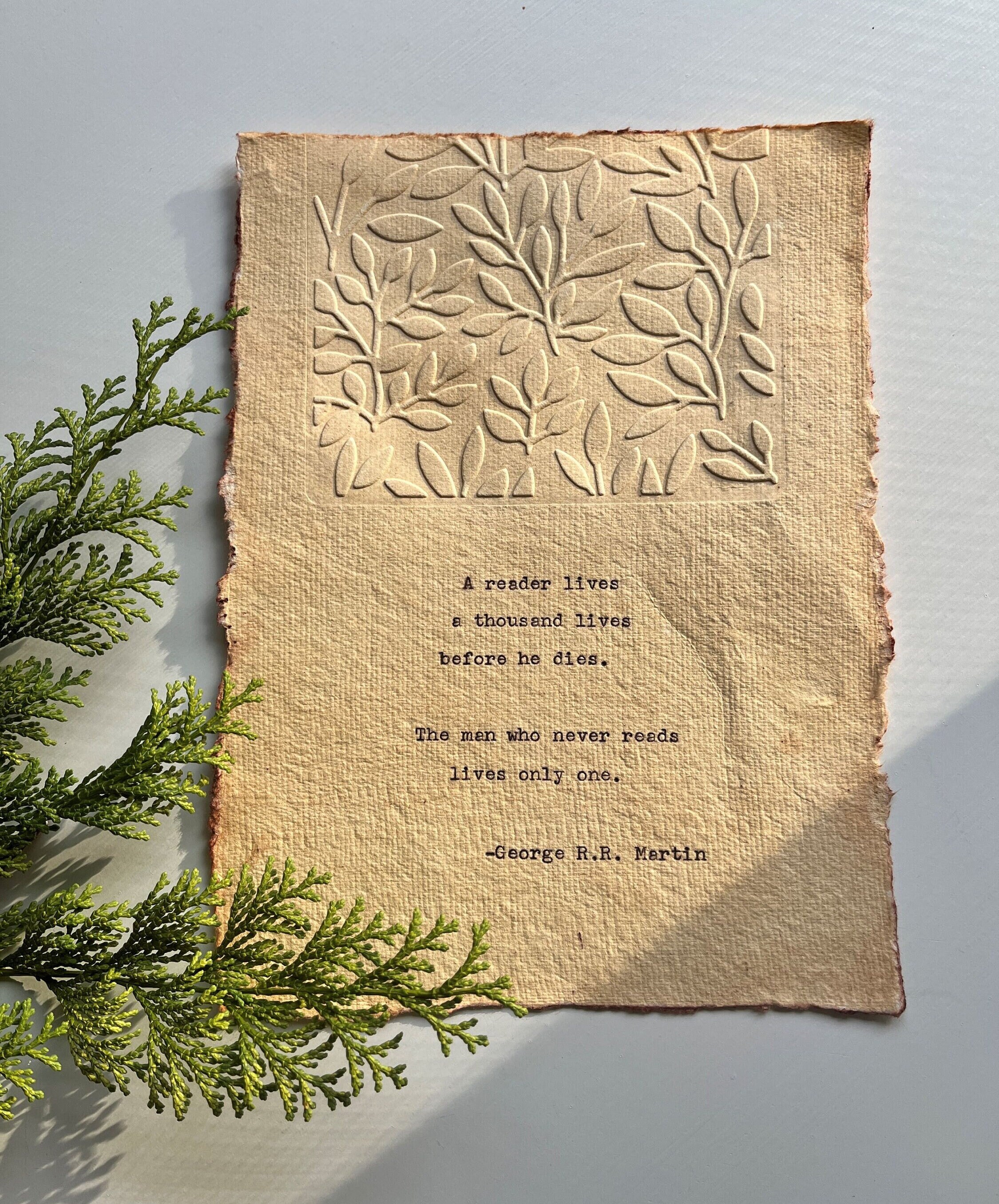 Handmade Typewriting Print Custom Embossed Type Writer Poem ...