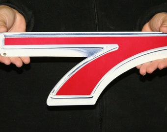 Vintage Red Engine Number 5 GM Emblem / Metal Art Sign | Etsy