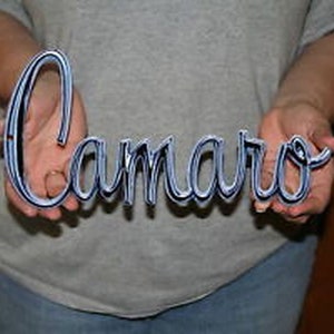 Camaro Script Metal Sign / Wall Art - Etsy