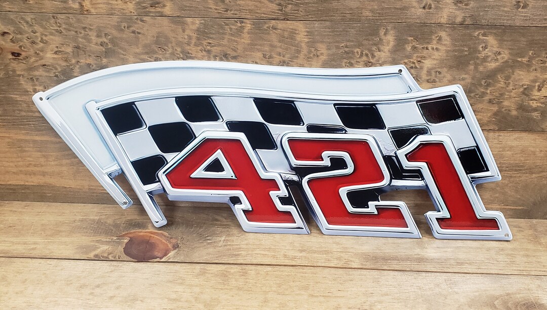 Pontiac 421 Emblem Wall Art Flat Steel Sign - Etsy