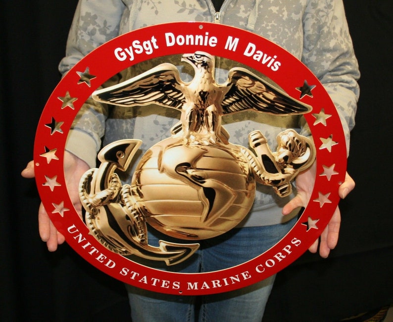USMC ENLISTED Sign With CUSTOM Name Added 19x19 - Etsy