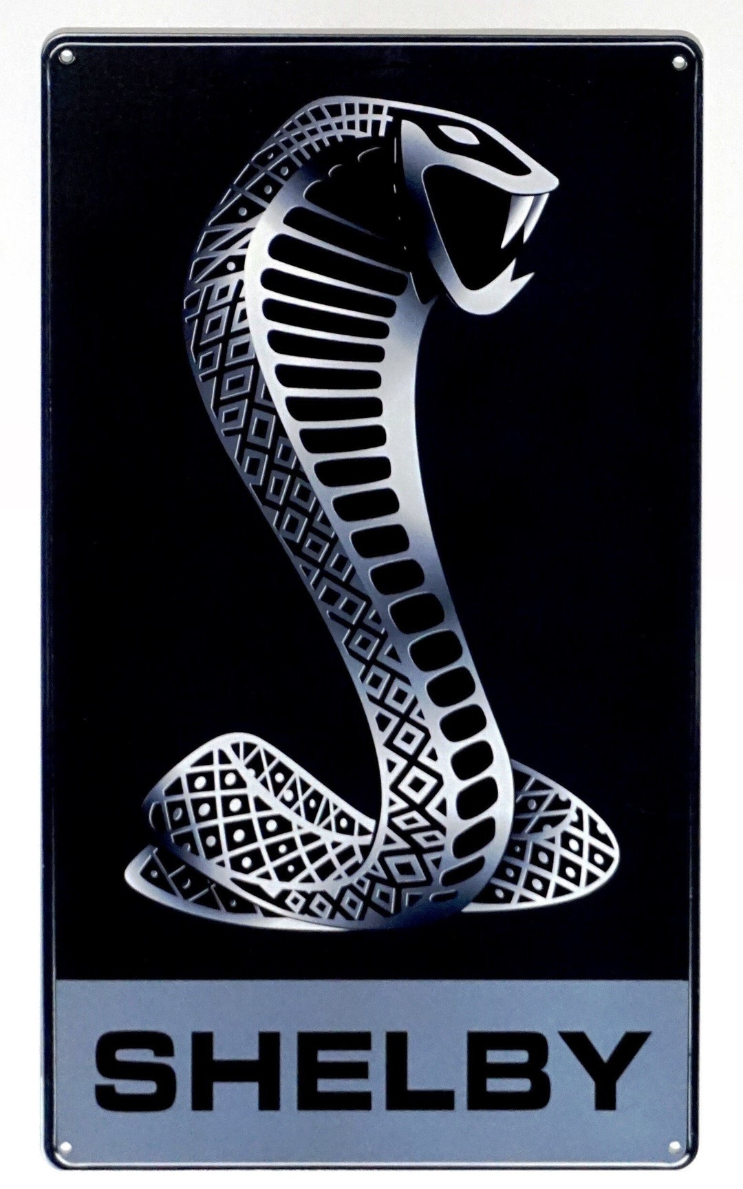 Shelby Snake Stripe Steel Sign Grey and Black - Etsy