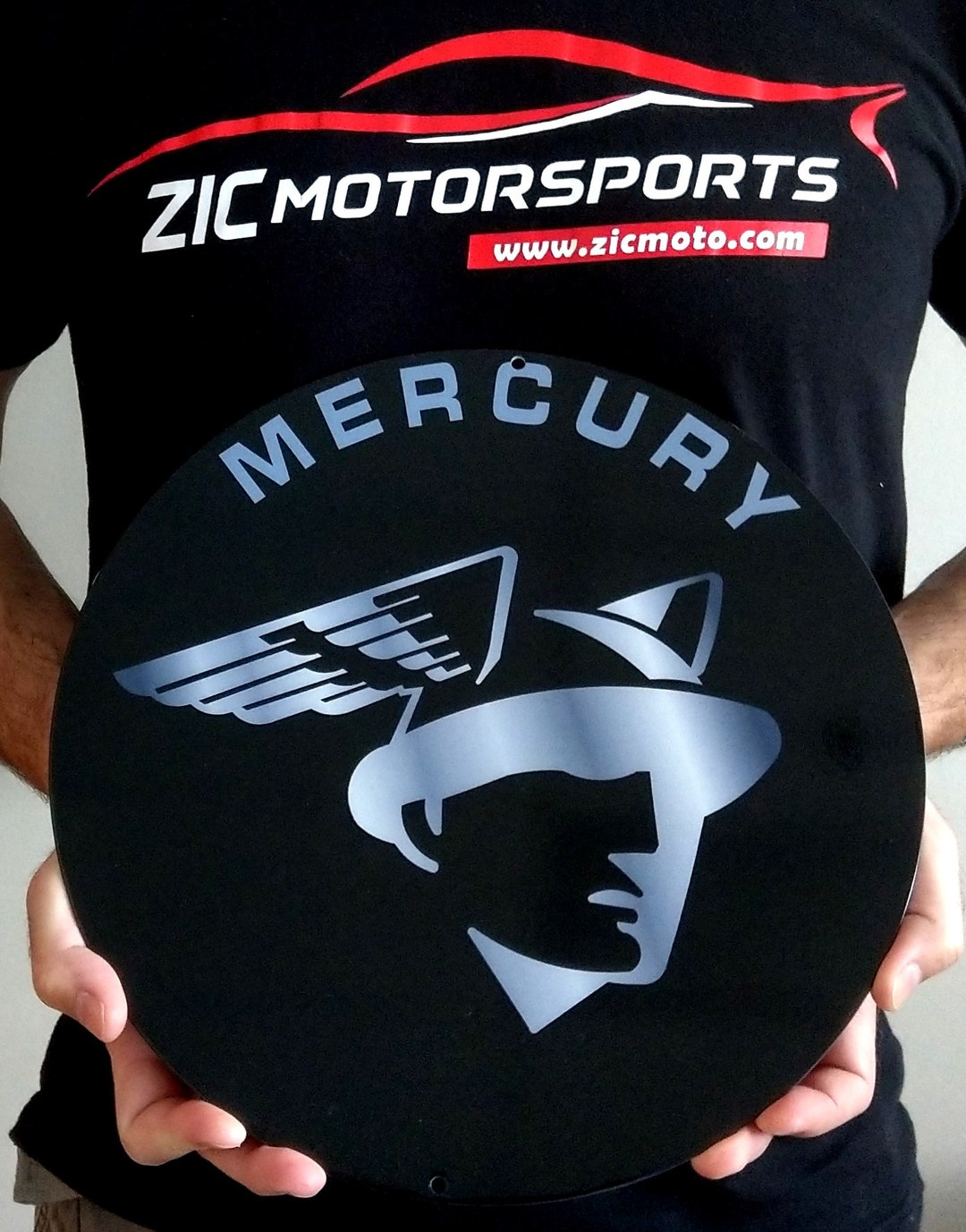 Mercury Head Black Logo Steel Sign - Etsy