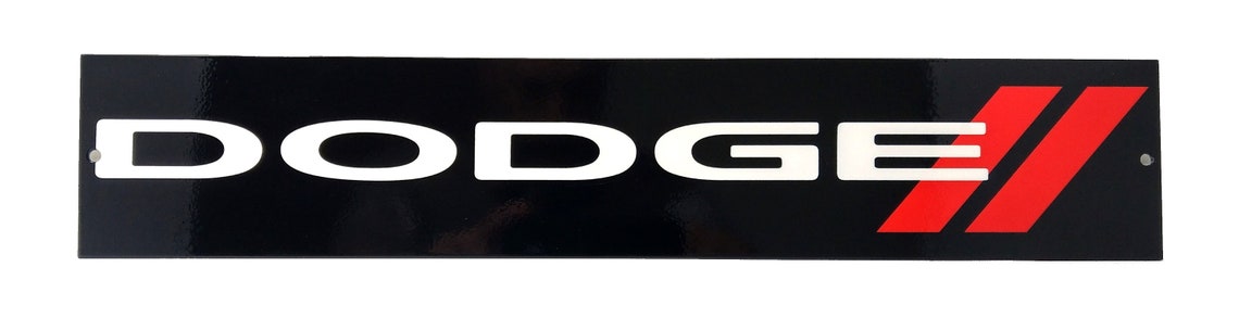 Dodge Slash Rumbas White Steel Sign Wall Art | Etsy