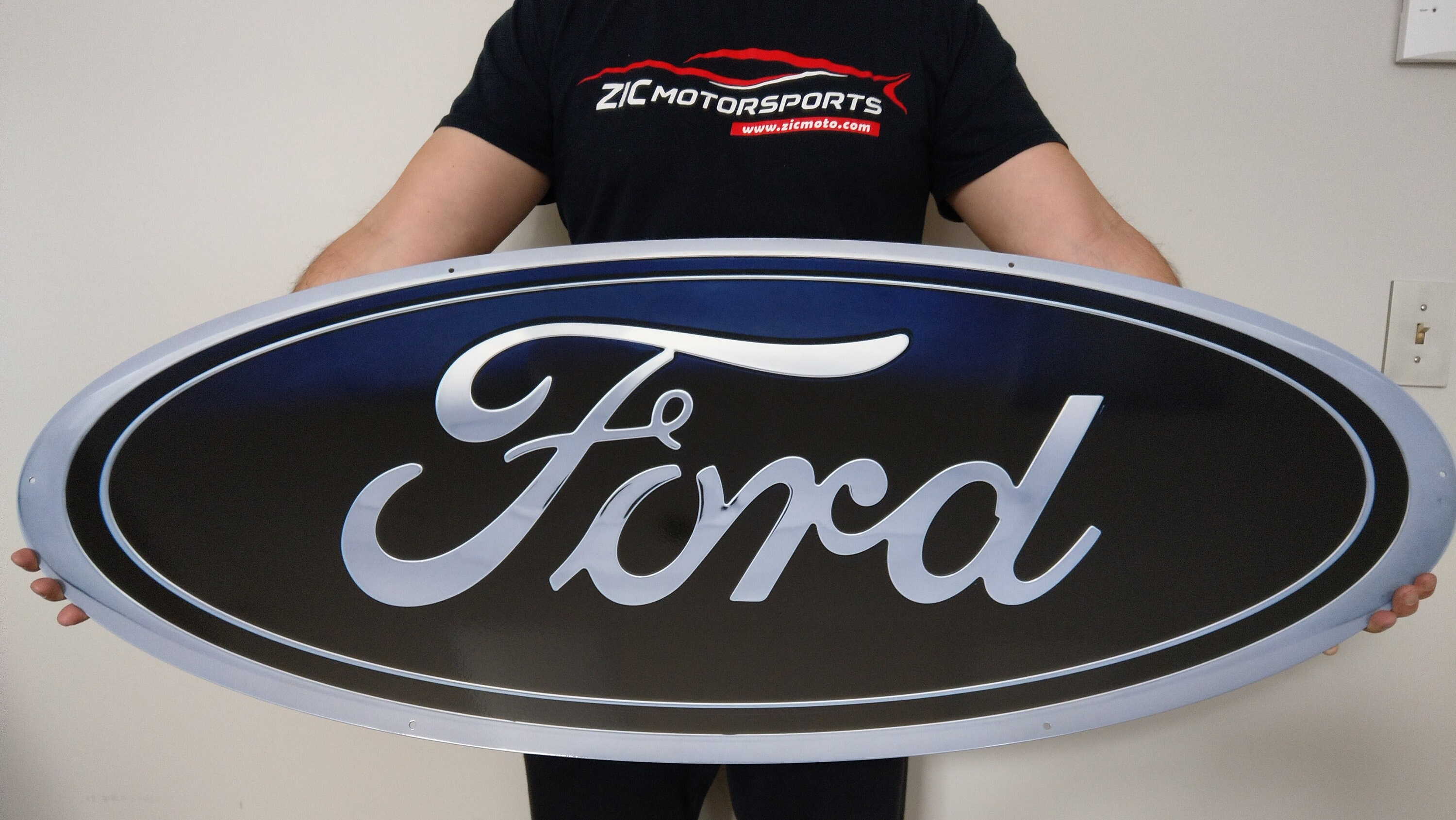 Ford Blue Oval Emblem Metal Art Wall Sign Super Size | Etsy