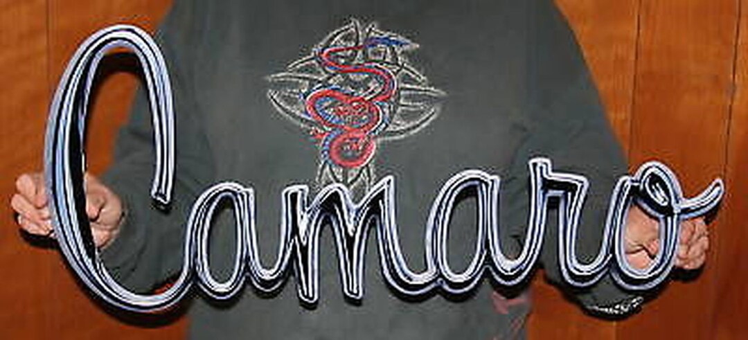 Camaro Script Metal Sign / Wall Art - Etsy