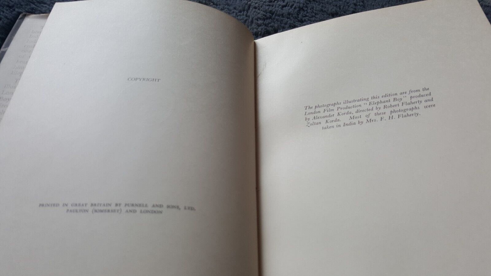 1937 Toomai of the Elephants With Illustrations From Elephant Boy ...