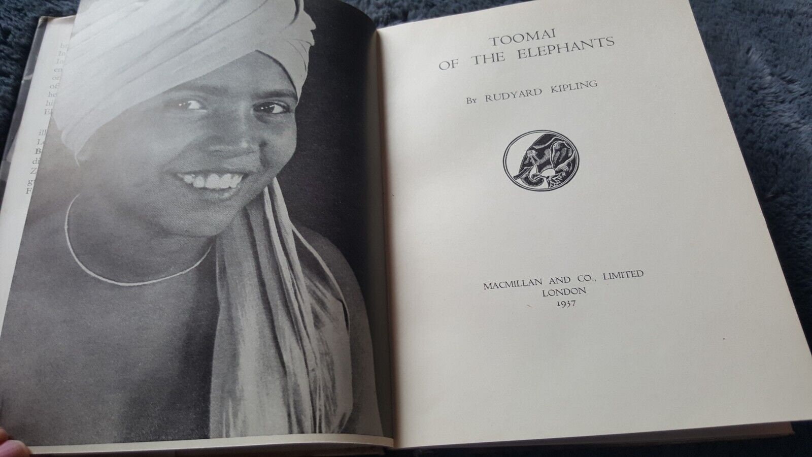 1937 Toomai of the Elephants With Illustrations From Elephant Boy ...