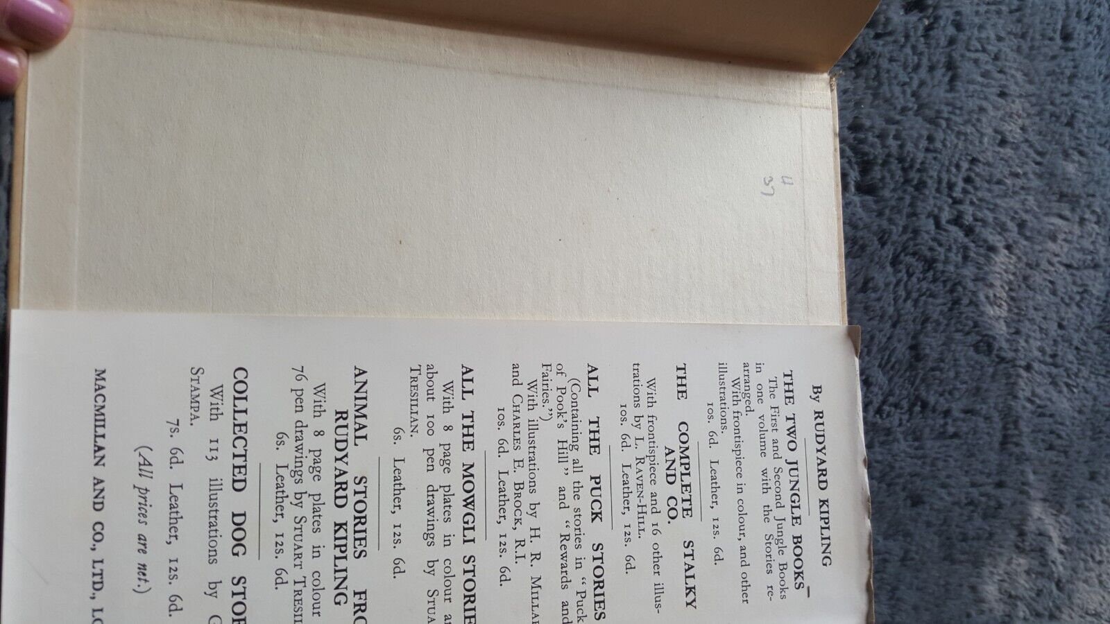 1937 Toomai of the Elephants With Illustrations From Elephant Boy ...