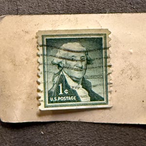 George Washington 1 Cent Rare Vintage Stamp Green United States Postage ...