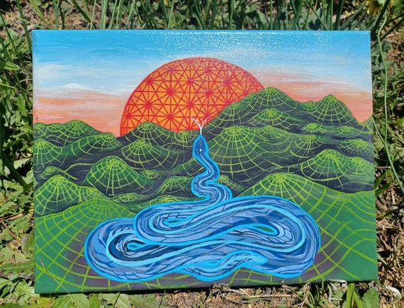 Geometric Landscape - Etsy