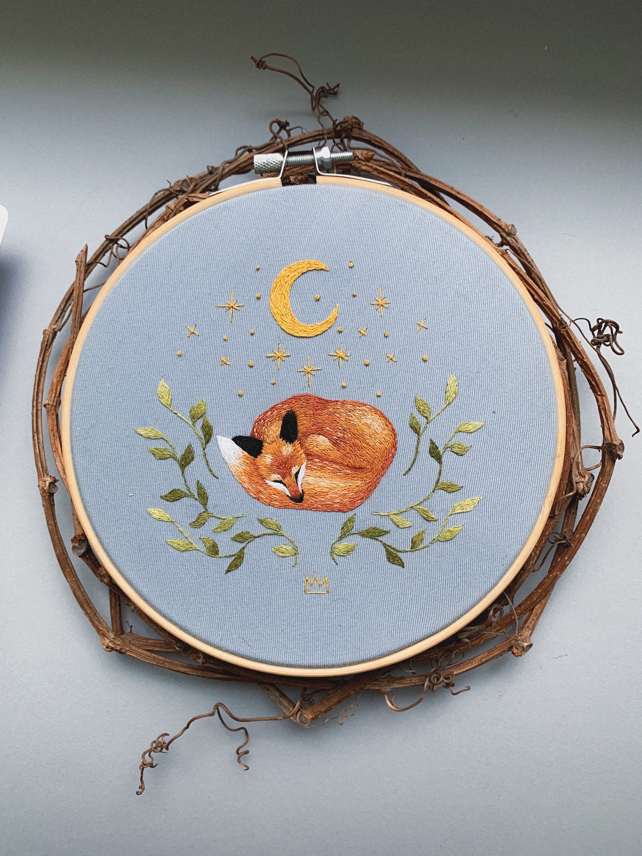 Fox Embroidery Pattern PDF Embroidery Tutorial Fox Pattern - Etsy