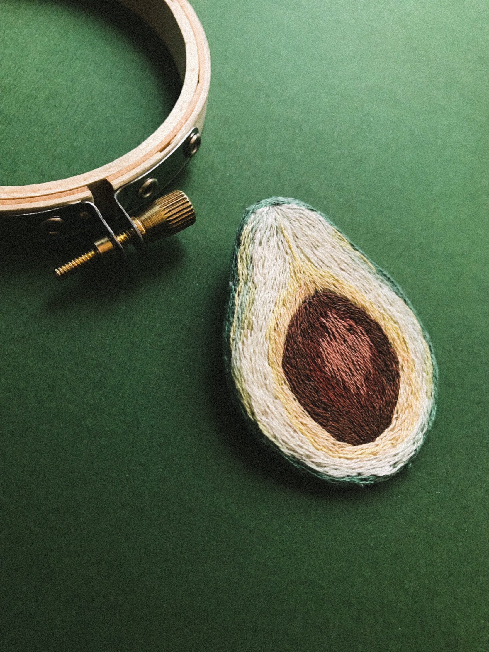 Avocado Brooch , Hand Embroidery Pin, Gift for Her, Exotic Fruit Pin - Etsy