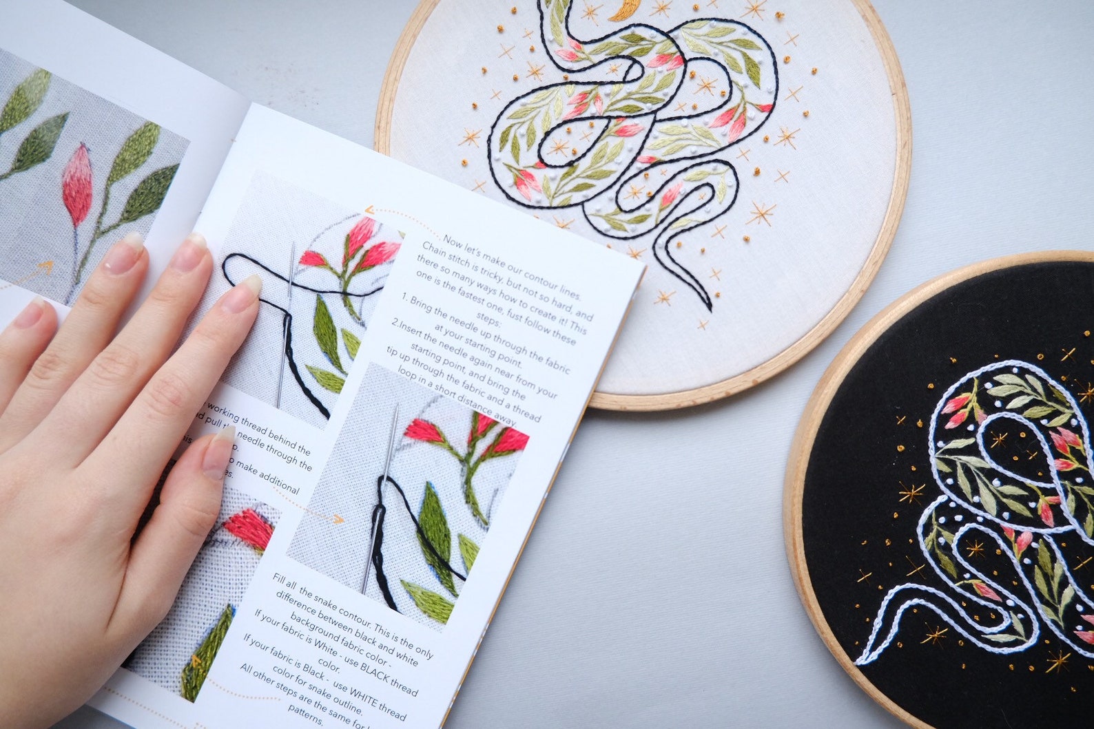 Flower Snake PDF Digital Embroidery Pattern Snake Pattern - Etsy