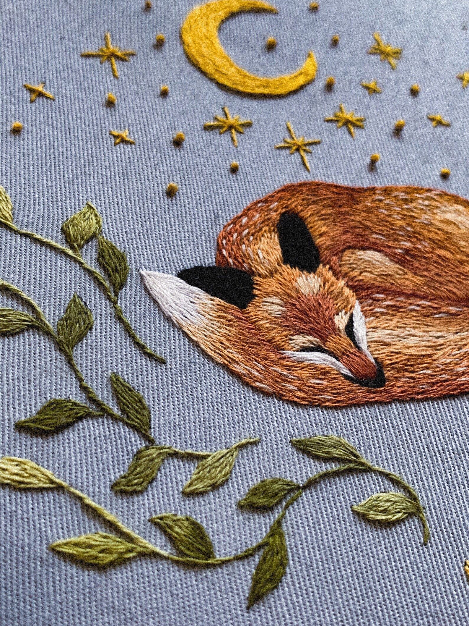 Fox Embroidery Pattern PDF Embroidery Tutorial Fox Pattern - Etsy