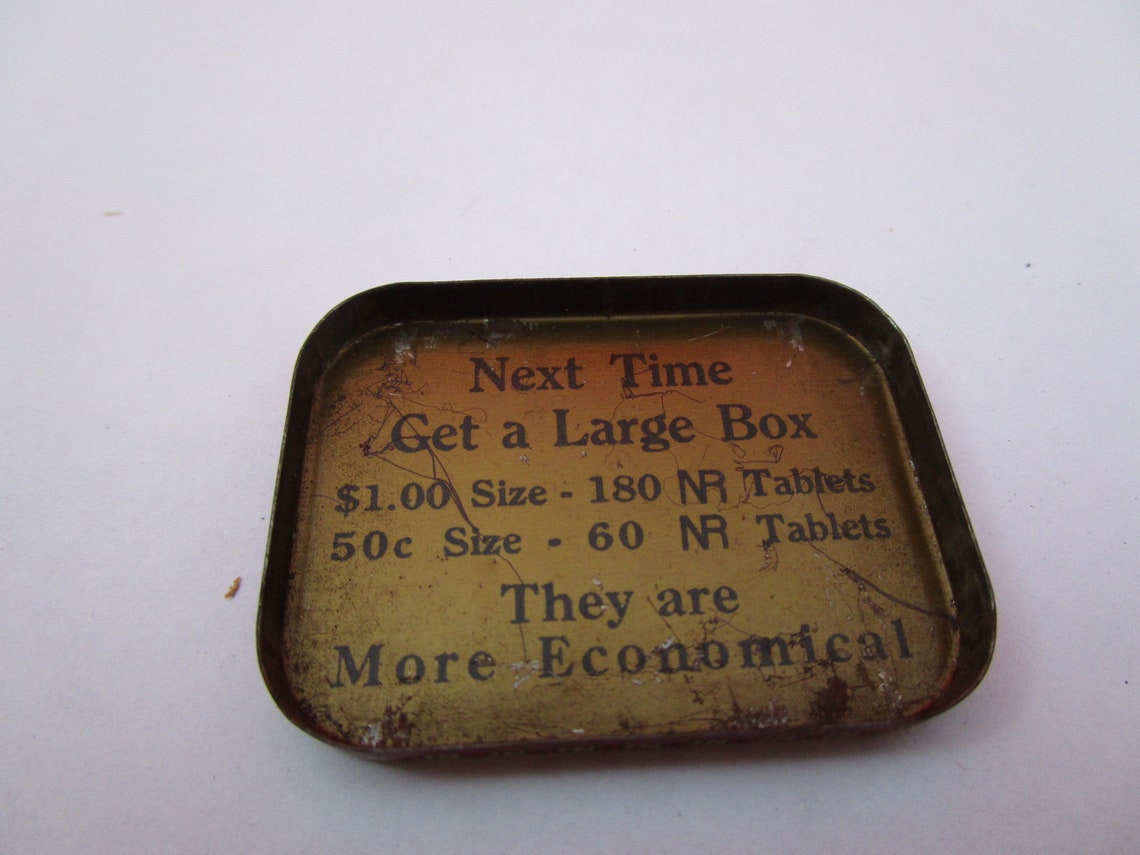 Antique Miniature Advertising Medicine Laxative Tablets Tin | Etsy