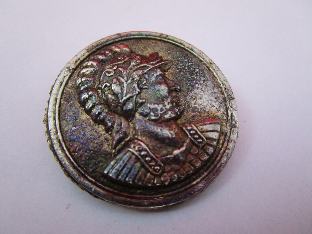 Antique Large Picture Button Roman Soldier - Etsy