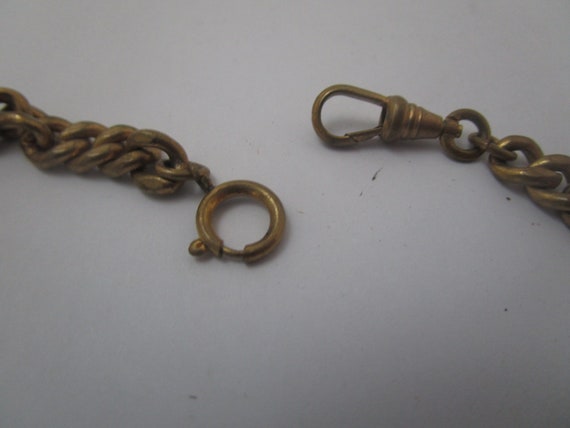 Antique Gold Filled Thick Pocket Watch Chain - Gem
