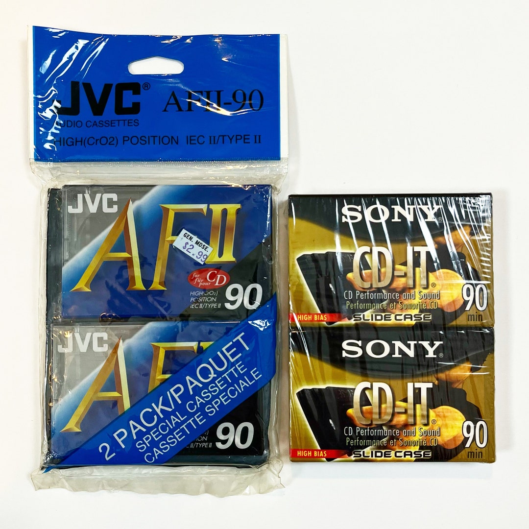 Sealed Blank Type II Cassette Tapes Lot of 4 by JVC and Sony - Etsy