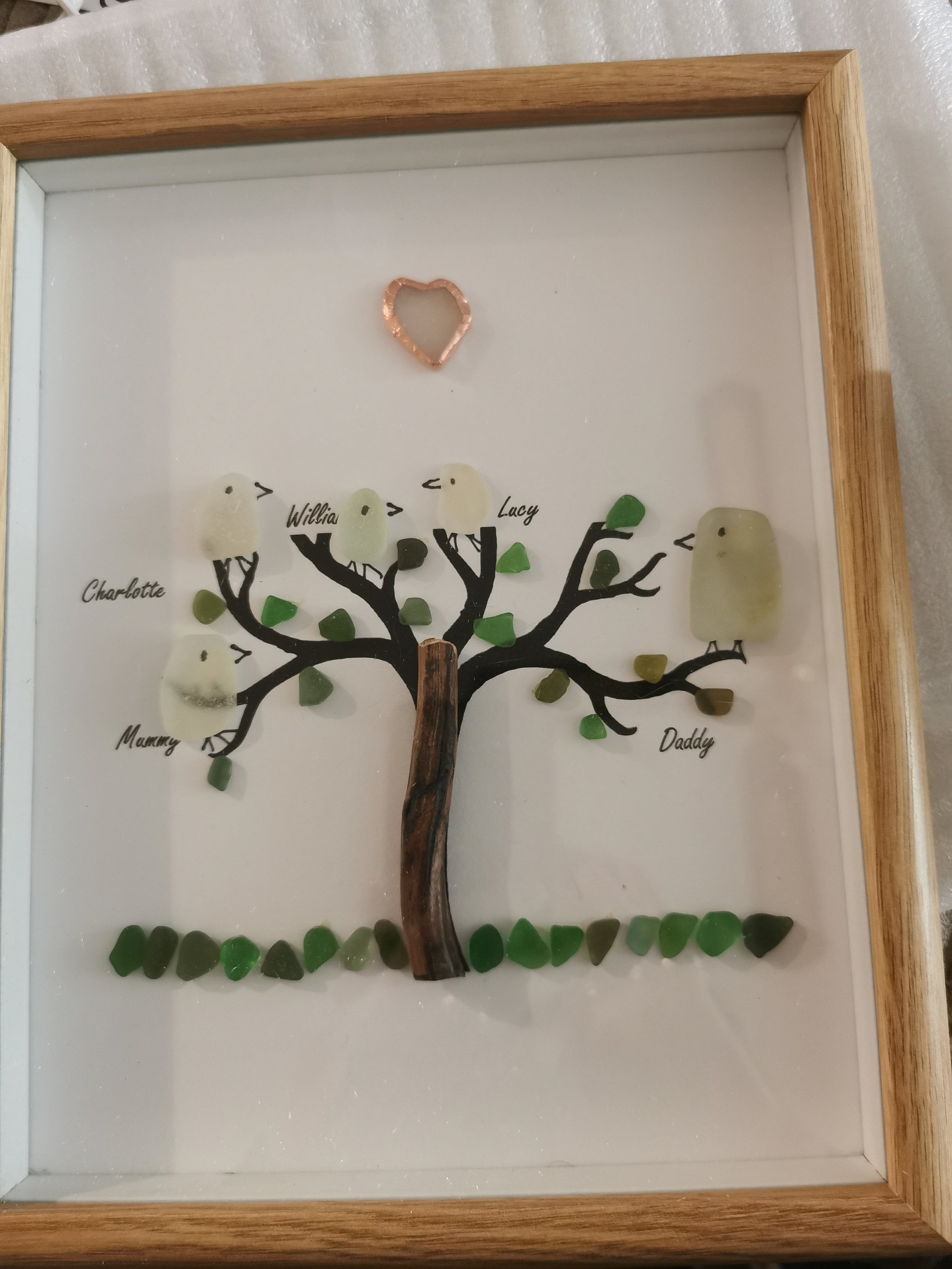 Seaglass Art. Family Tree. Personalised - Etsy