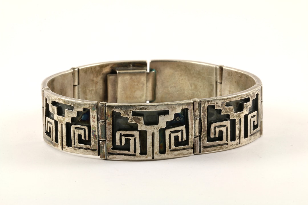 Vintage Great Flood Wave Motif Aztec Geometric Design Link - Etsy