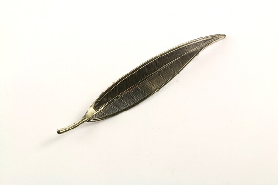 Vintage Beautiful Leaf Design Brooch Sterling 925 Sil… - Gem