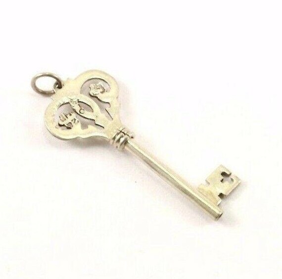 key shaped bejeweled vintage - Gem