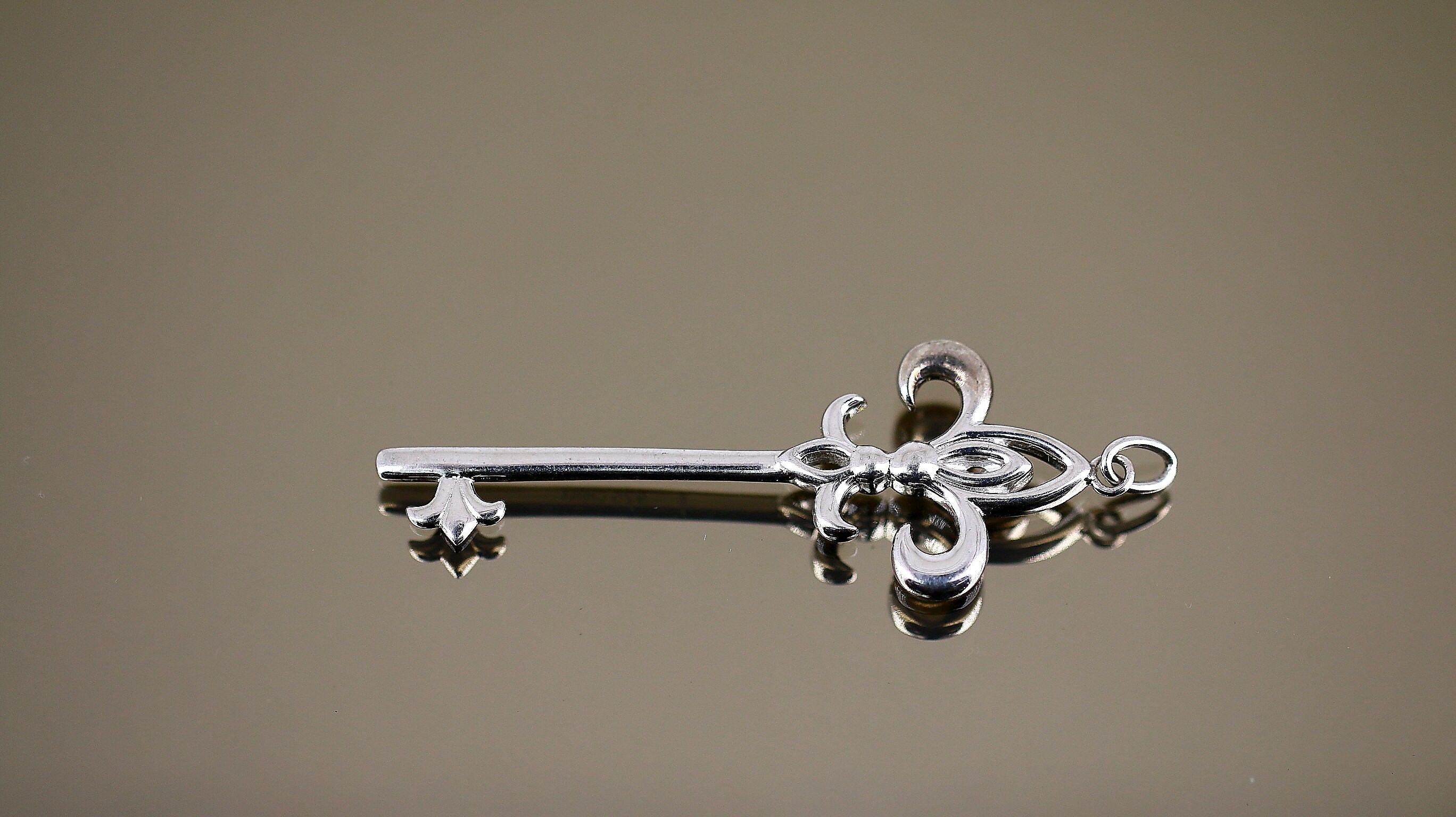 Vintage Scroll Shiny Key From A Secret Door Shape Design | Etsy