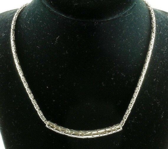 Vintage Byzantine Design Chain Necklace Sterling 925 … Gem