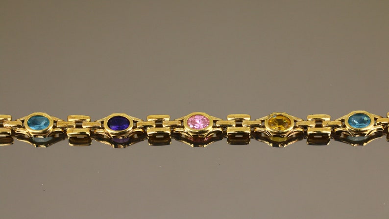 Vintage Sparkling Gold Plated Multi Color Crystals CZ Design - Etsy