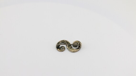 Vintage Small Letter S Scroll Shiny Marcasite Stones … - Gem