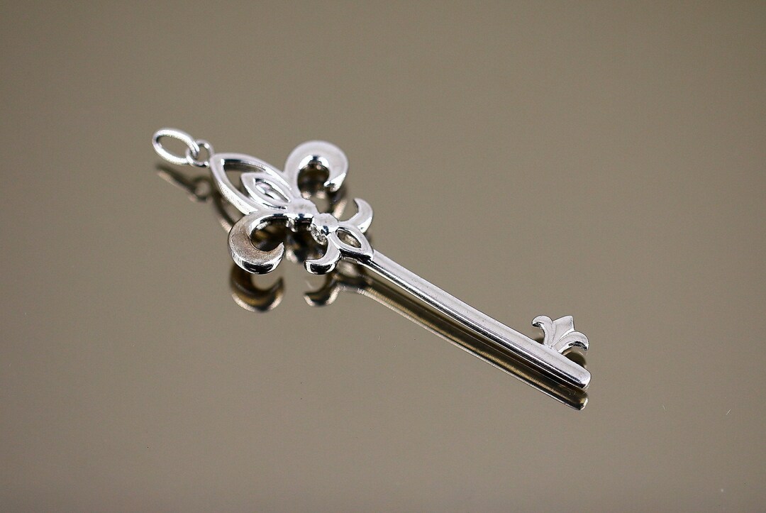 Vintage Scroll Shiny Key From A Secret Door Shape Design - Etsy