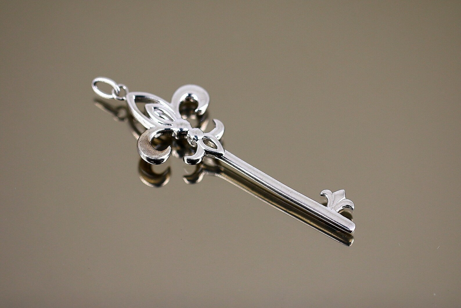 Vintage Scroll Shiny Key From A Secret Door Shape Design | Etsy