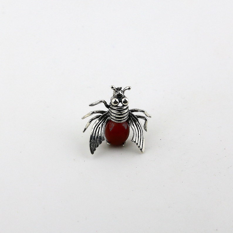 Vintage Fly Bee Bug Red Carnelian Stone Animal Shape Design - Etsy
