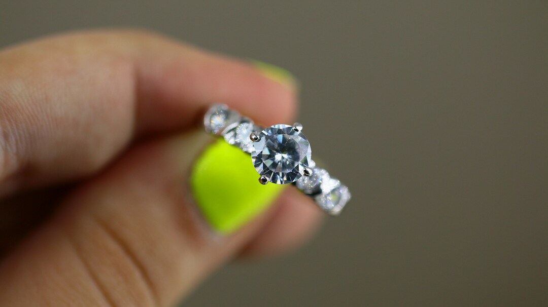 Vintage Size 9 CZ Crystals Promise/ Engagement Women's Ring 925 ...