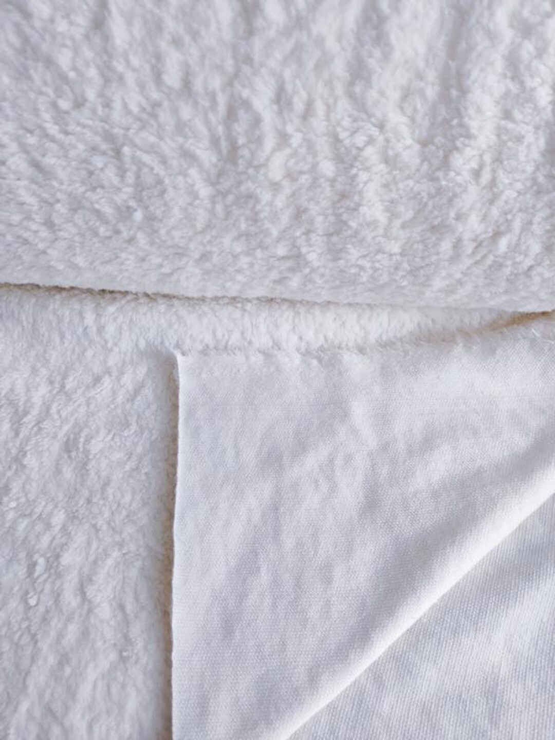 Teddy Plush Cream Whiteteddy Fabric Cotton for Pillows Kids Dressand ...