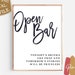 Open Bar SVG Files, Wedding Svg, Open Bar Sign Svg, Wedding Bar Sign ...