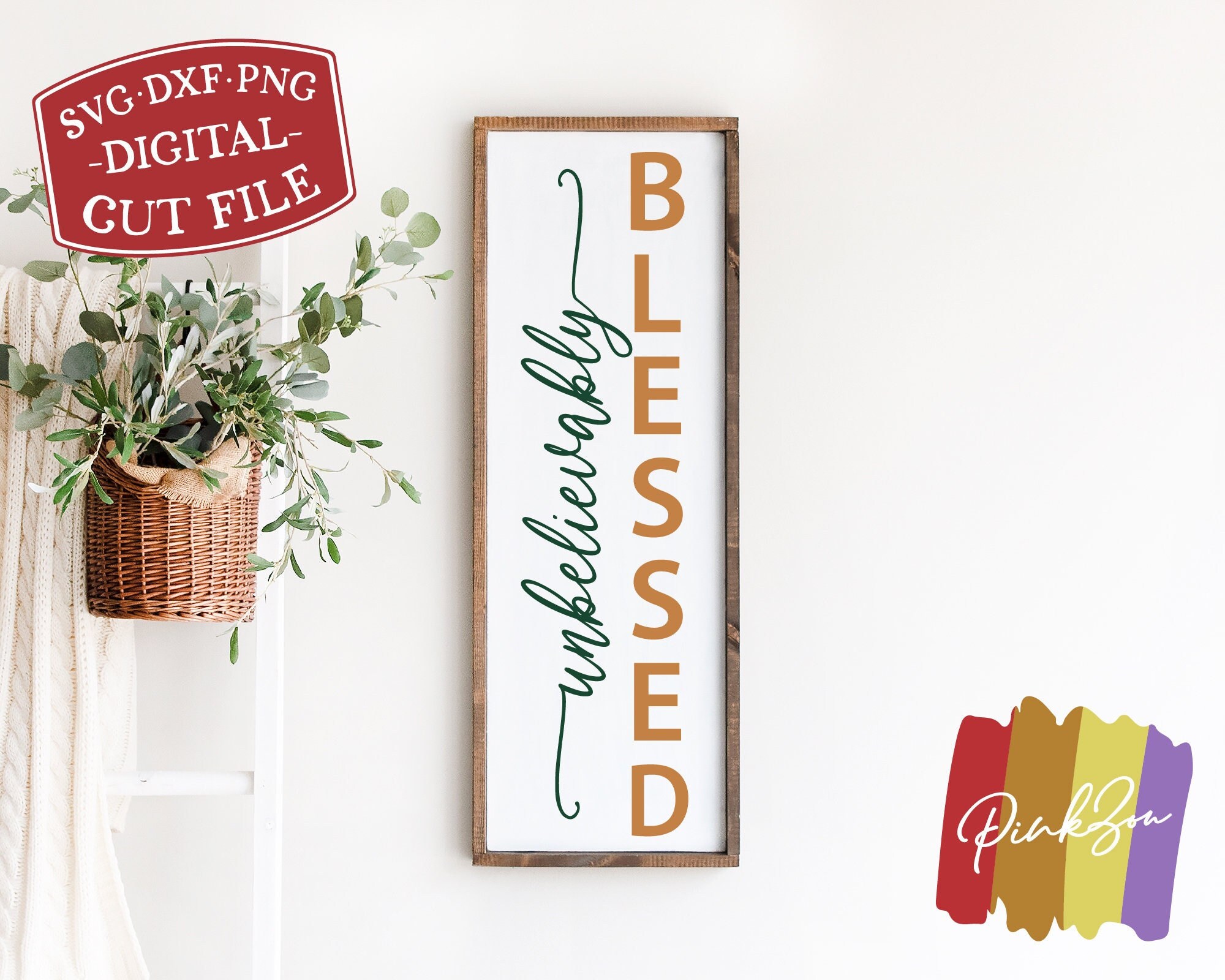 Unbelievably Blessed SVG Files, Thanksgiving Svg, Front Porch Svg, Fall ...