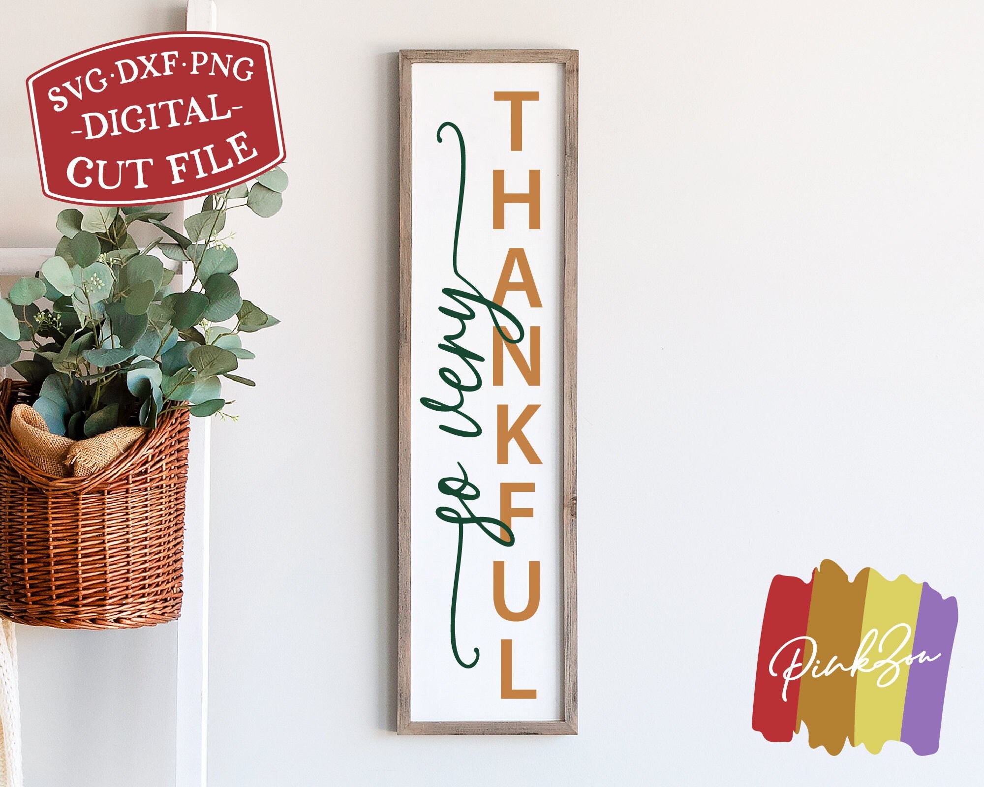 So Very Thankful SVG Files, Front Porch Svg, Vertical Sign Svg ...