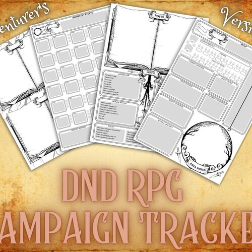 Dnd Printable Journal Dm's Dnd Campaign Tracker Dungeons - Etsy