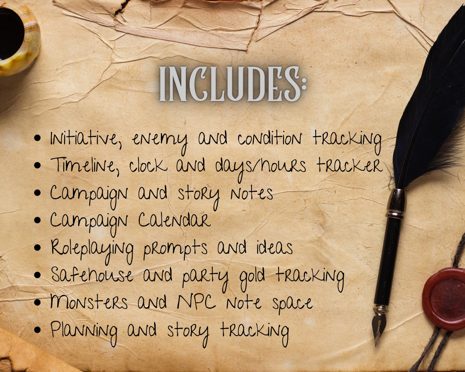 Dnd Printable Journal, Dm's Dnd Campaign Tracker, Dungeons & Dragons ...
