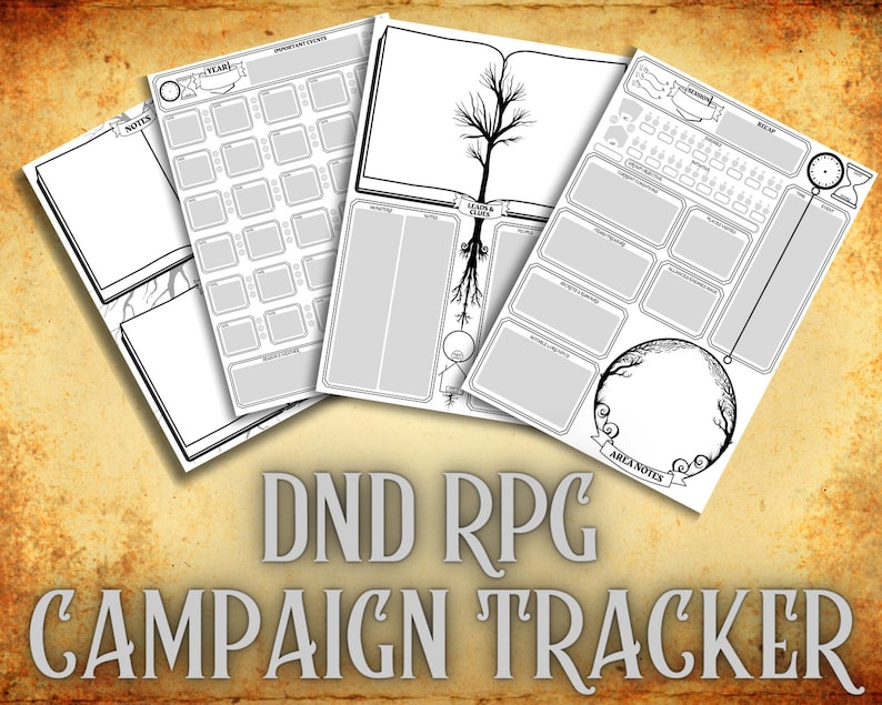 DnD Printable Journal, DM's DnD Campaign Tracker, Dungeons & Dragons ...