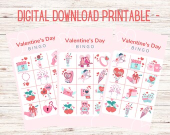 Printable Valentine's Day BINGO Game Holiday Classroom - Etsy