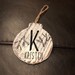 Rae Dunn Inspired Rustic Farmhouse Monogram Name Ornament - Etsy