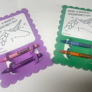 Color Me Valentines Unicorn Valentine Cards Kids Valentine Cards ...