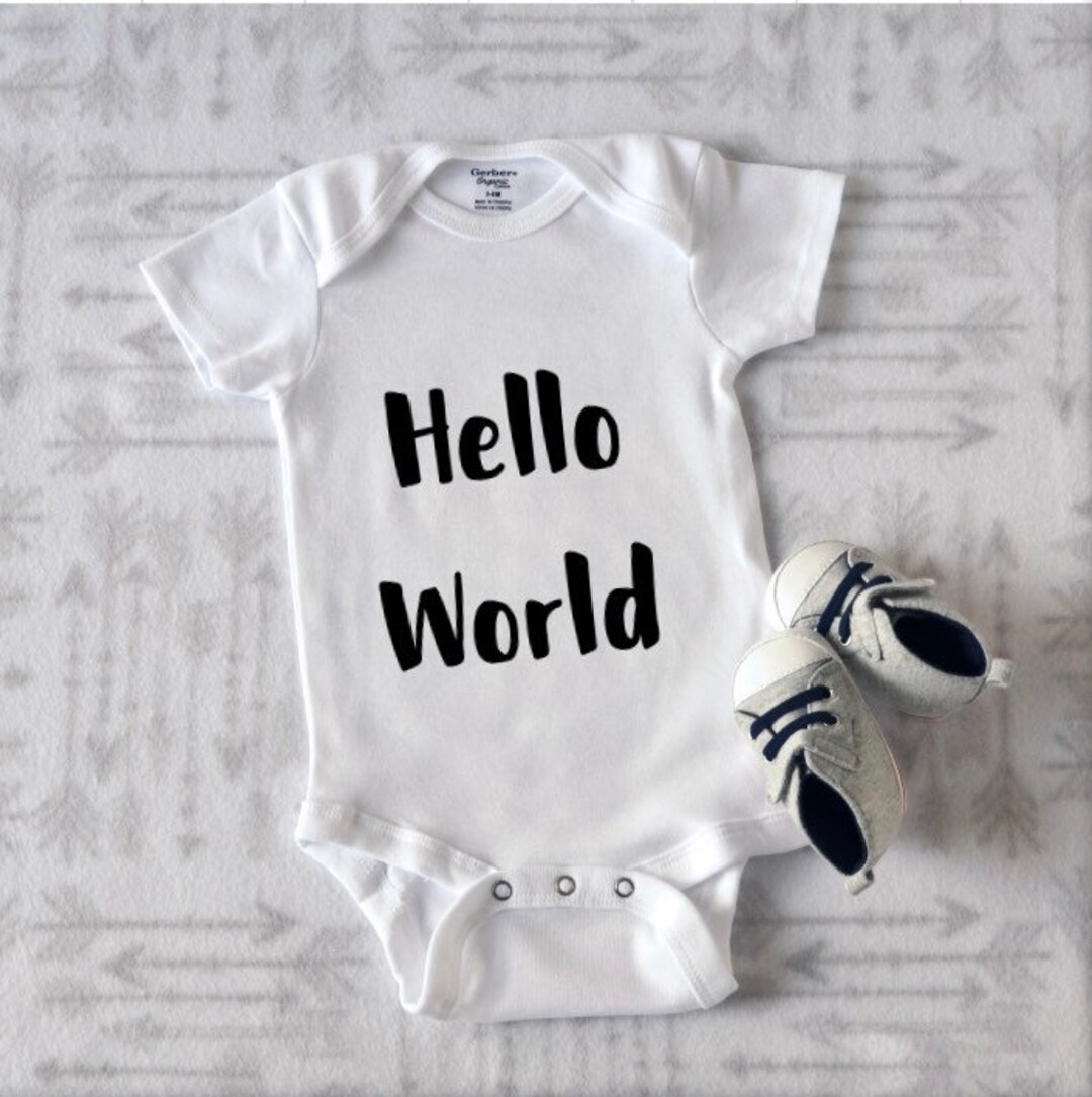 Hello World Newborn Baby Outfit Gift for Baby Gift for New - Etsy