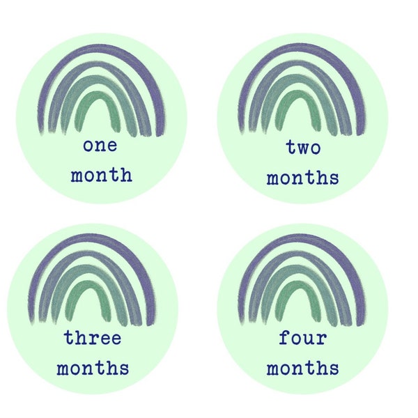 Baby Boy Month Stickers - Etsy
