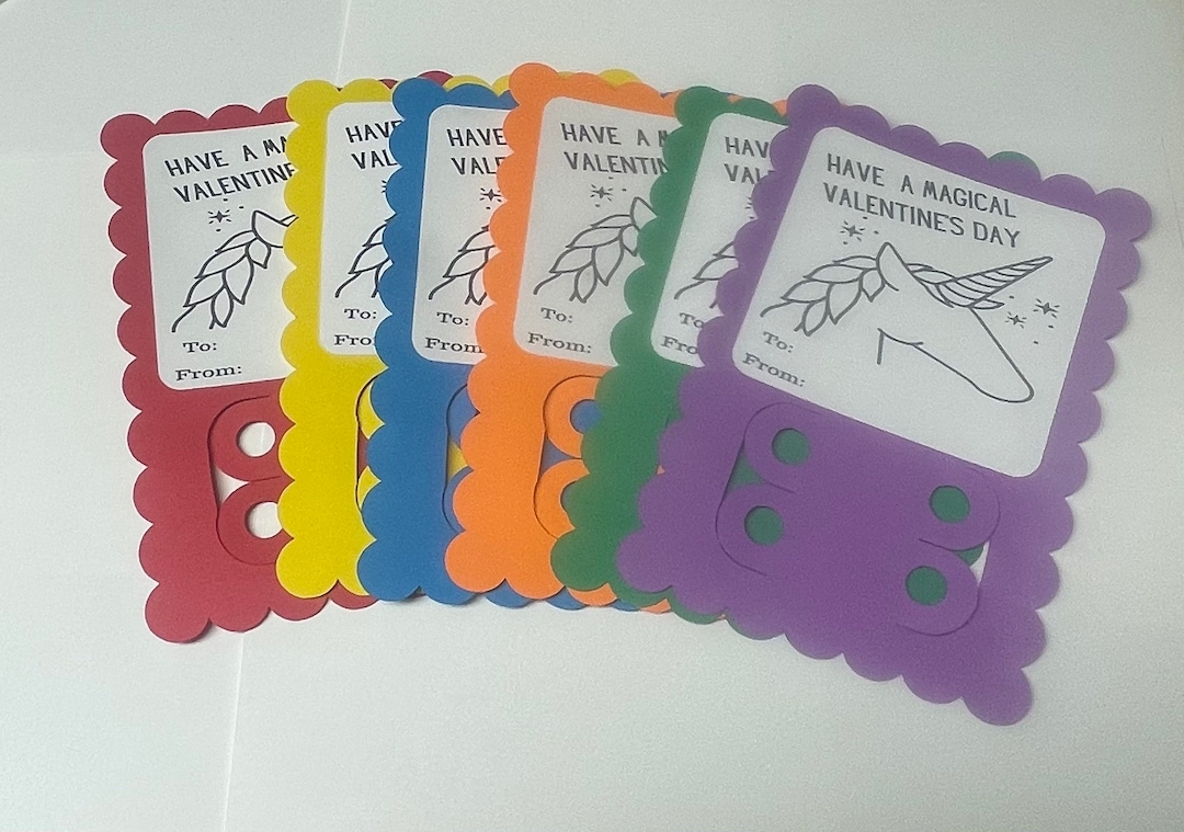 Color Me Valentines Unicorn Valentine Cards Kids Valentine Cards ...