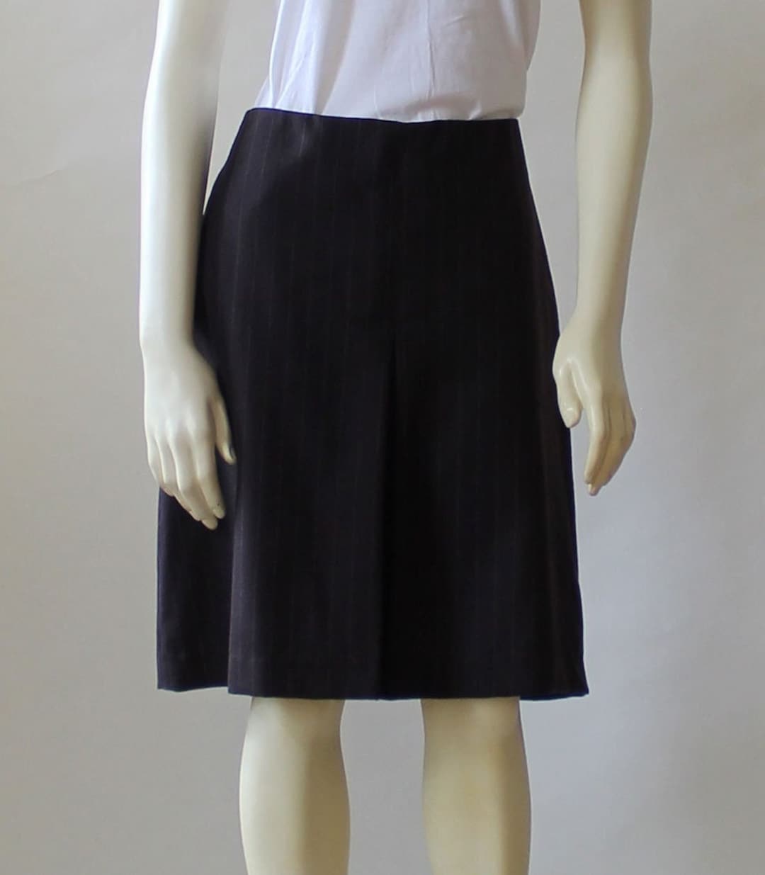 Inverted Pleat Wool Skirt for Women A-line Knee Length Skirt - Etsy