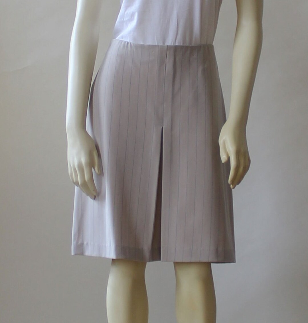 Inverted Pleat A-line Skirt for Women Knee Length Casual - Etsy